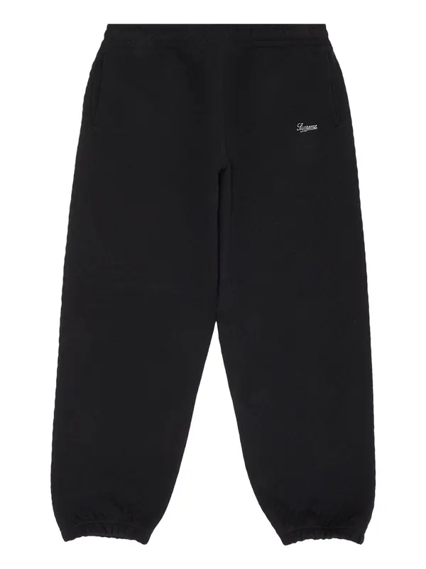 Supreme Micro Quilted Sweatpants - Black
