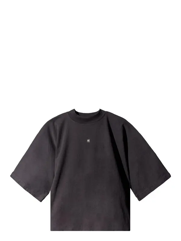 Yeezy Engineered Balenciaga Cropped Logo No Seam Tee - Black
