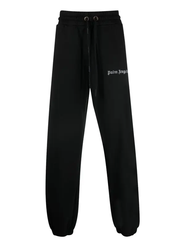 Palm Angels Pxp Shiny Sweatpants /silver - Black