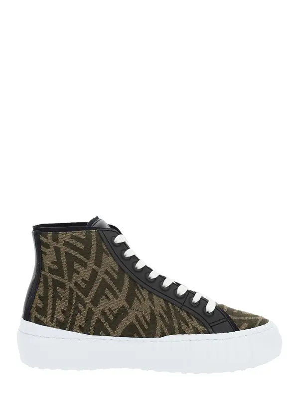 Fendi Force High Top Sneakers - Brown