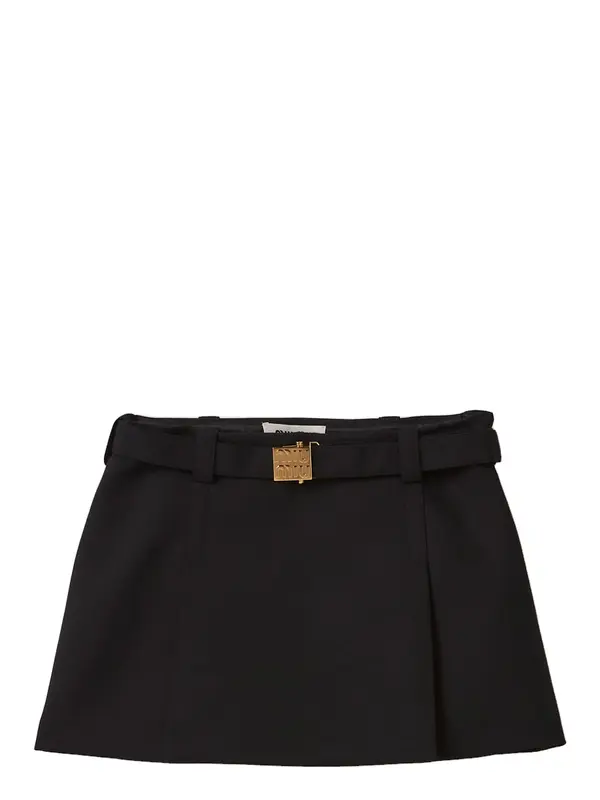 Miu Miu Grain De Poudre Mini Skirt - Black