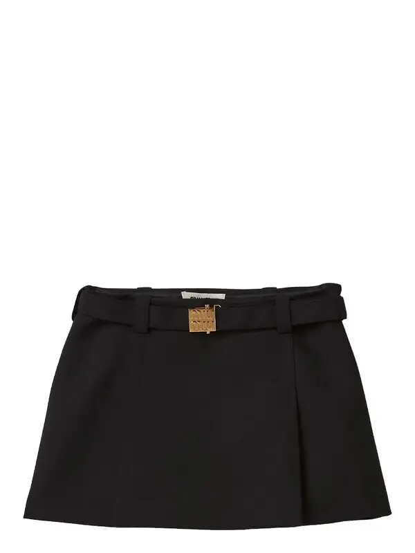 Miu Miu Grain De Poudre Miniskirt - Black