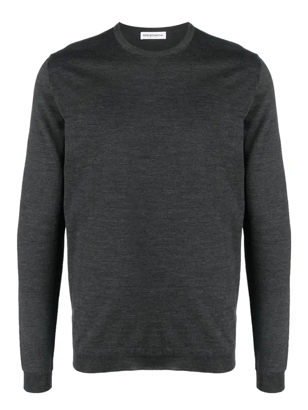 GOES BOTANICAL Crew-neck Merino-wool Jumper - Grey