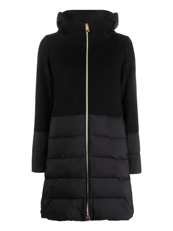 Herno Padded Hooded Coat - Black