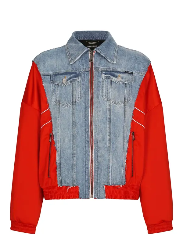 Dolce & Gabbana Panelled Denim Jacket - Blue