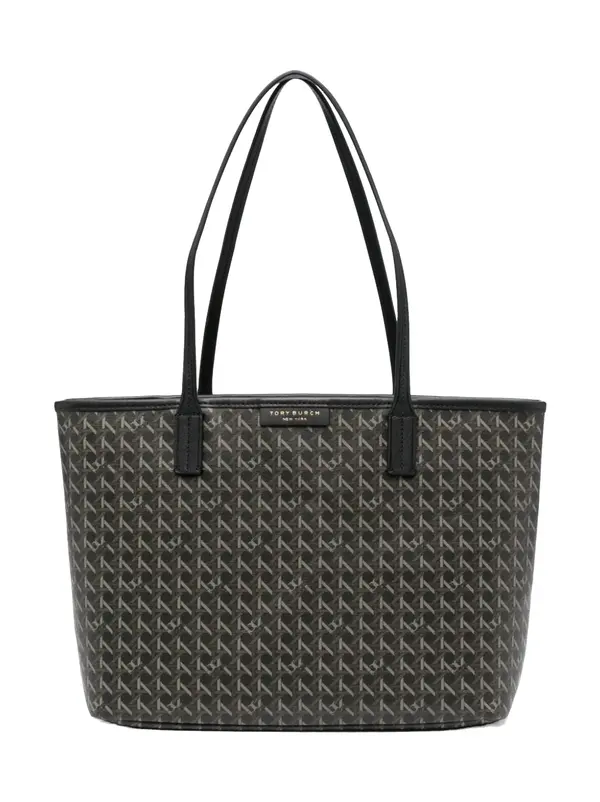 Tory Burch Monogrammed Logo Tote - Black