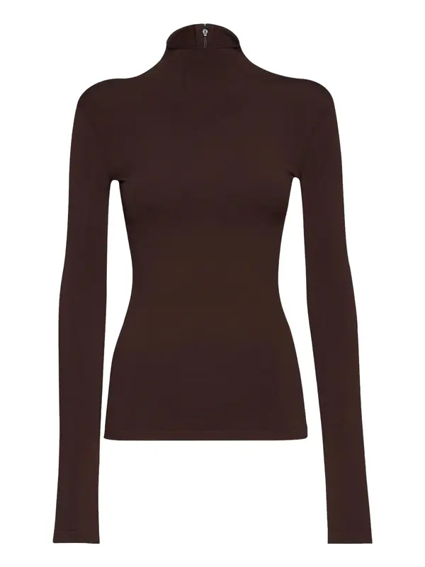 FERRAGAMO Roll-neck Cashmere-blend Jumper - Brown