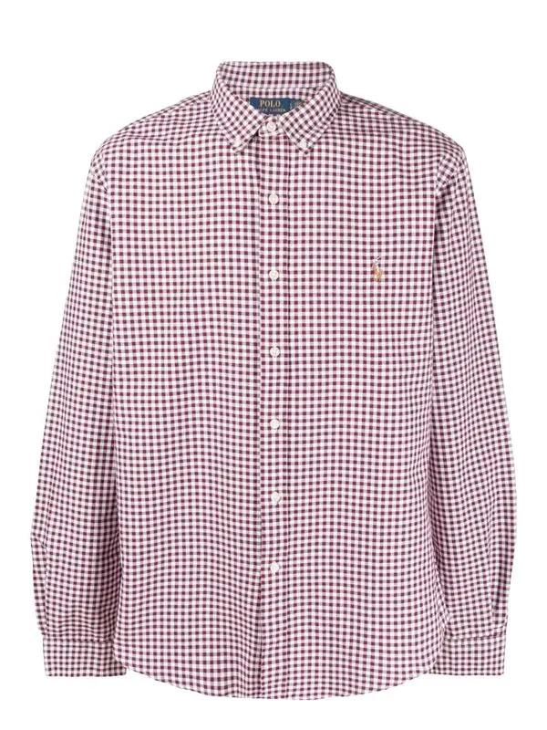 Polo Ralph Lauren Logo-embroidered Check-print Shirt - Red