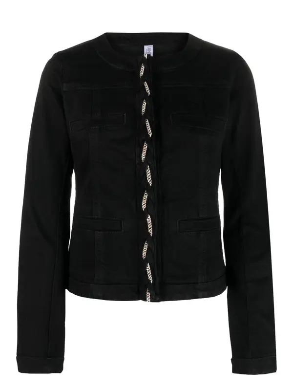 Liu Jo Chain-link Denim Jacket - Black