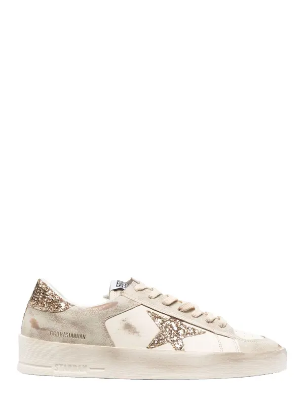 GOLDEN GOOSE Star-patch Lace-up Sneakers - White