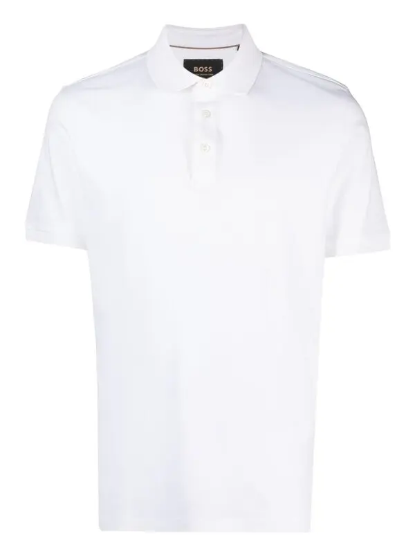 BOSS Slim-cut Jersey Polo Shirt - White