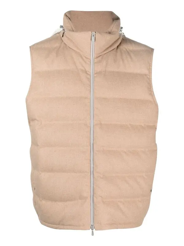 Brunello Cucinelli Zip-up Padded Gilet - Neutrals