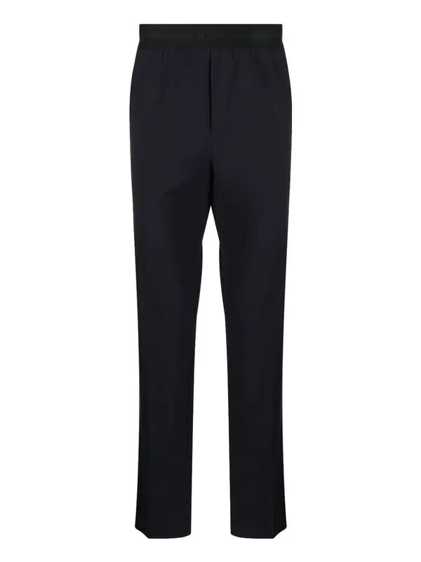 MSGM Logo-waistband Trousers - Blue