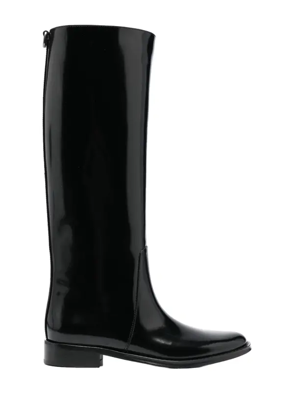 Saint Laurent Hunt 25mm Leather Boots - Black