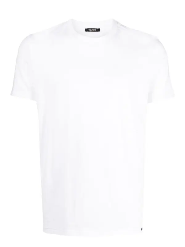 TOM FORD Logo-appliqué Jersey T-shirt - White