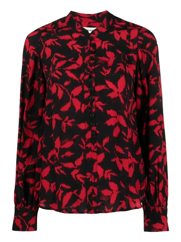 Zadig&Voltaire Twina Leaf-print Shirt - Black