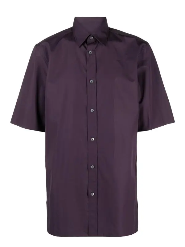 MAISON MARGIELA Four-stitch Short-sleeve Shirt - Purple