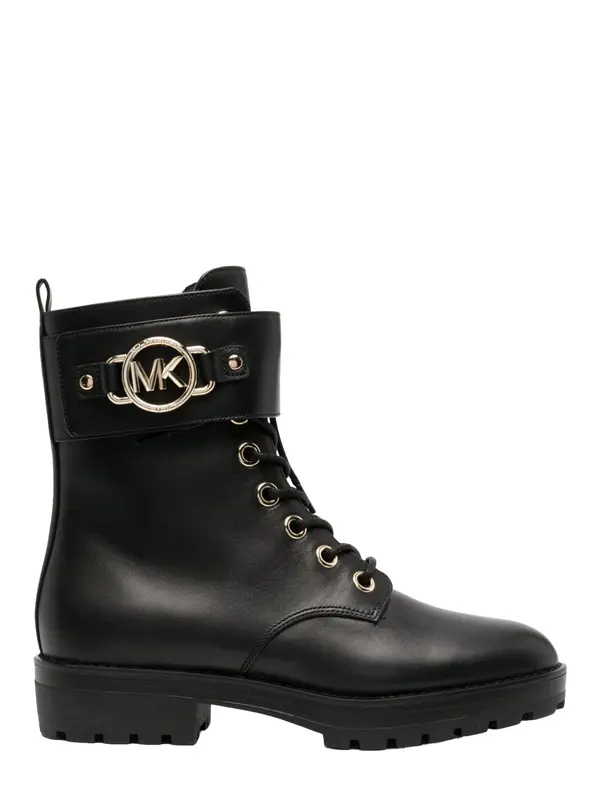 Michael Kors Rory Lace-up Leather Boots - Black