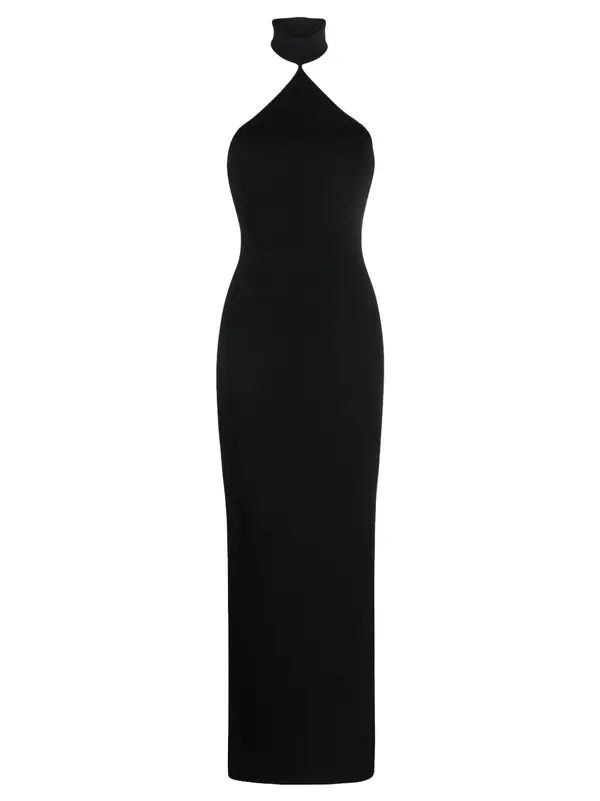 Solace London Blanca Halterneck Maxi Dress - Black