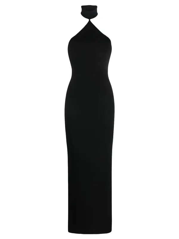 Solace London Blanca Halterneck Maxi Dress - Black