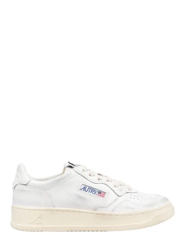 AUTRY Medalist Distressed-effect Sneakers - White