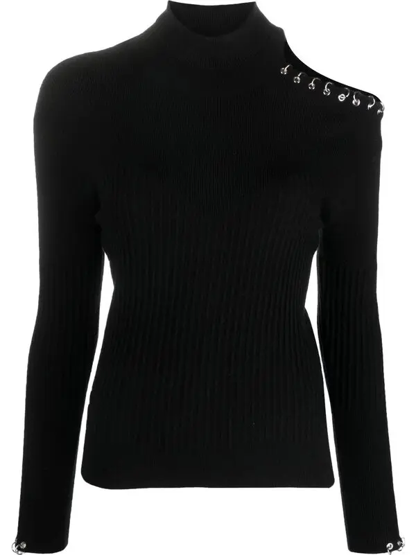 Patrizia Pepe Piercing Detail Jumper - Black