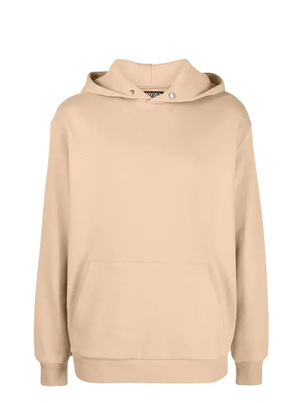 Zegna Slouchy-hood Cotton Blend Hoodie - Neutrals