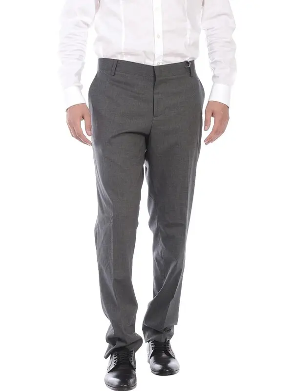 DANIELE ALESSANDRINI Slim Fit Trousers - Grey