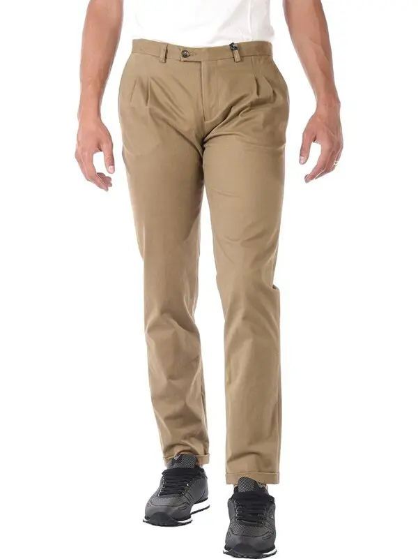 DANIELE ALESSANDRINI Straight Leg Trouser - Beige