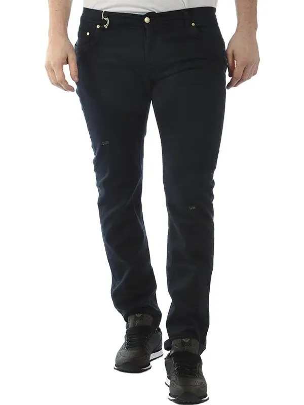 DANIELE ALESSANDRINI Straight Leg Jeans Trousers - Blue