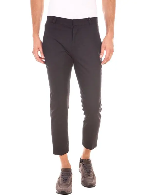 DANIELE ALESSANDRINI Straight Leg Trousers - Black