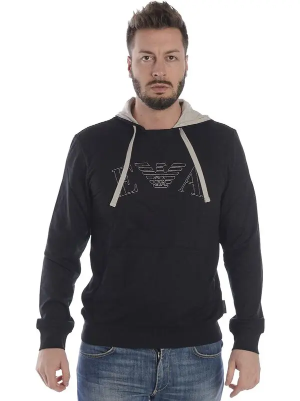 Emporio Armani Hooded Sweatshirt - Black
