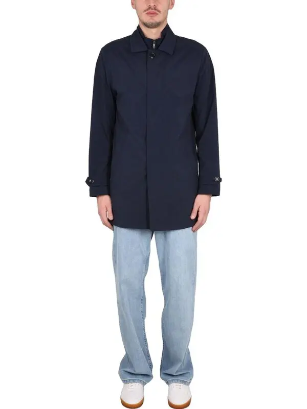 FAY Morning Travel Trench - Blue