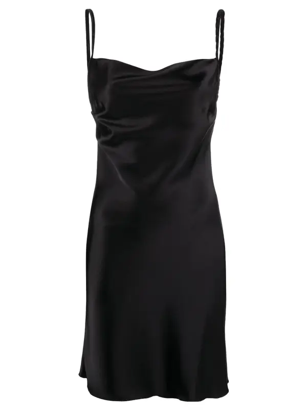 Nanushka Merva Satin Minidress - Black