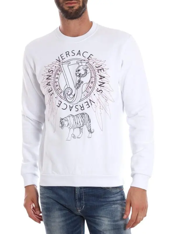 Versace Brushed Fleece Sweatshirt - White