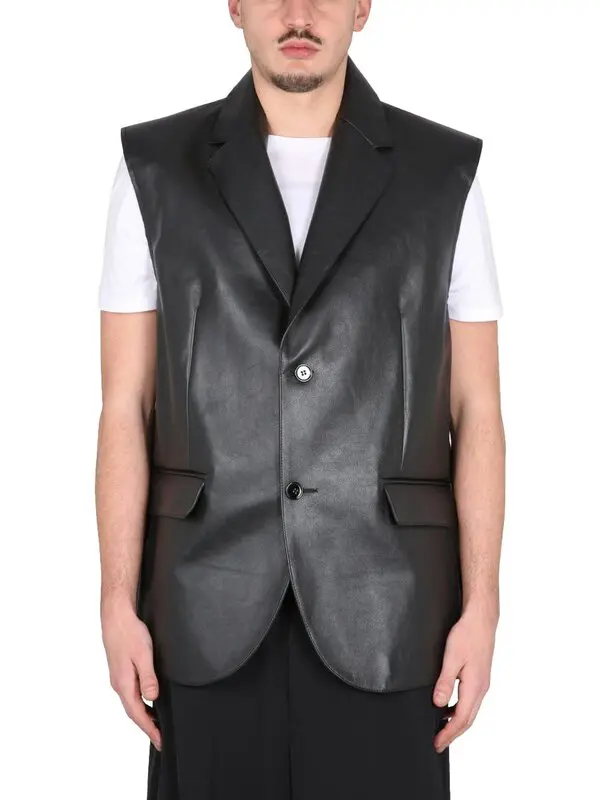 MAISON MARGIELA Leather Vest - Black