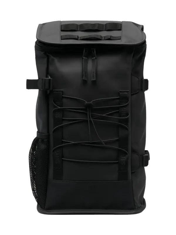 Rains Logo-strap Backpack - Black