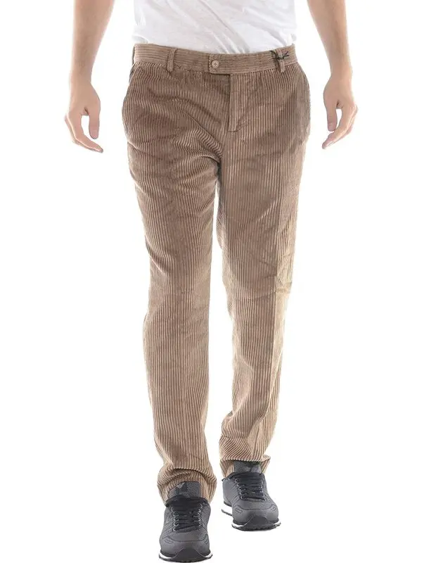 DANIELE ALESSANDRINI Conte Slim Trousers - Brown