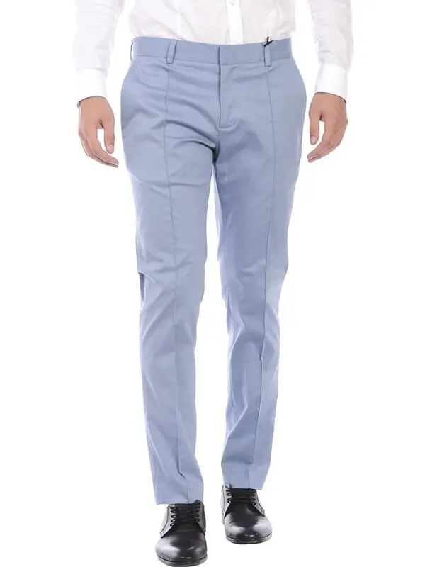 DANIELE ALESSANDRINI Ribbed Trousers - Blue