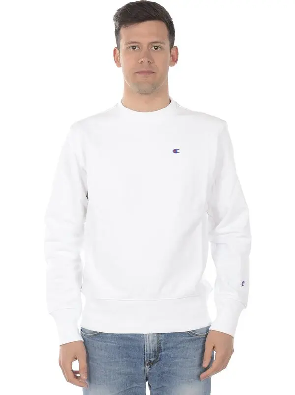 Champion Cotton Sweatshirt Hoodie - White