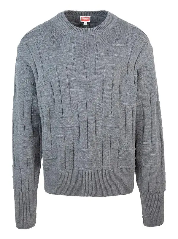 Kenzo Cotton Sweater - Middle Grey