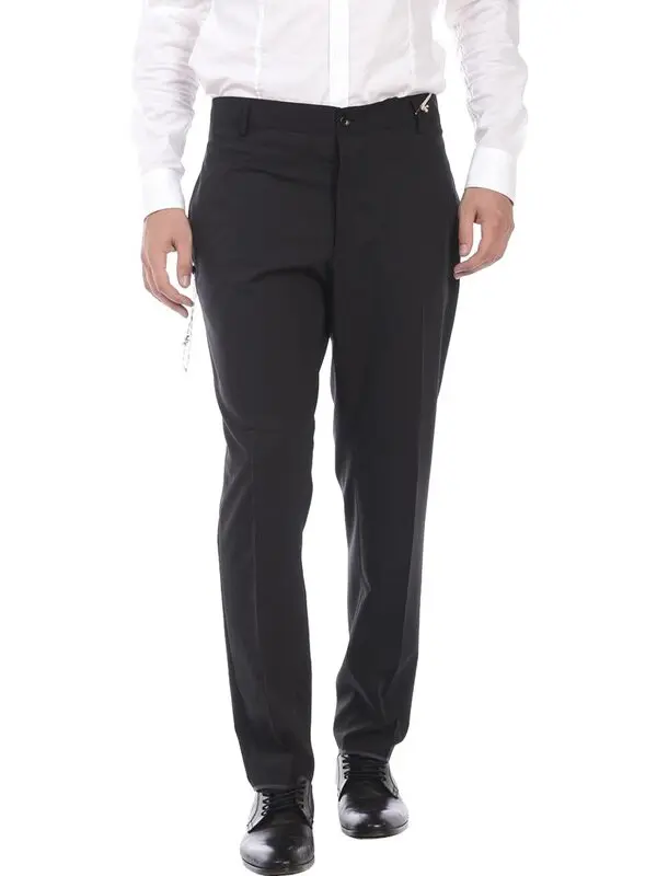 DANIELE ALESSANDRINI Trousers Caluria Bias - Black