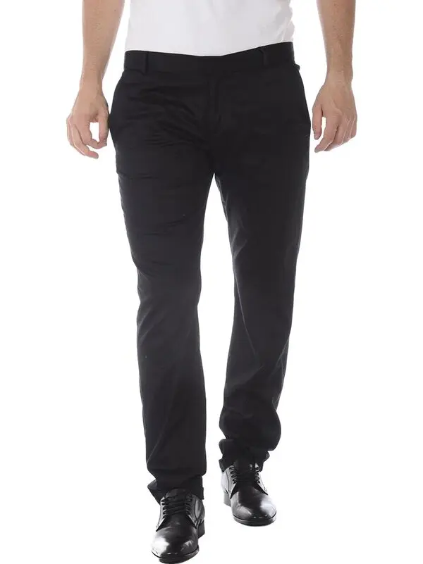 DANIELE ALESSANDRINI Slim Fit Trousers - Black