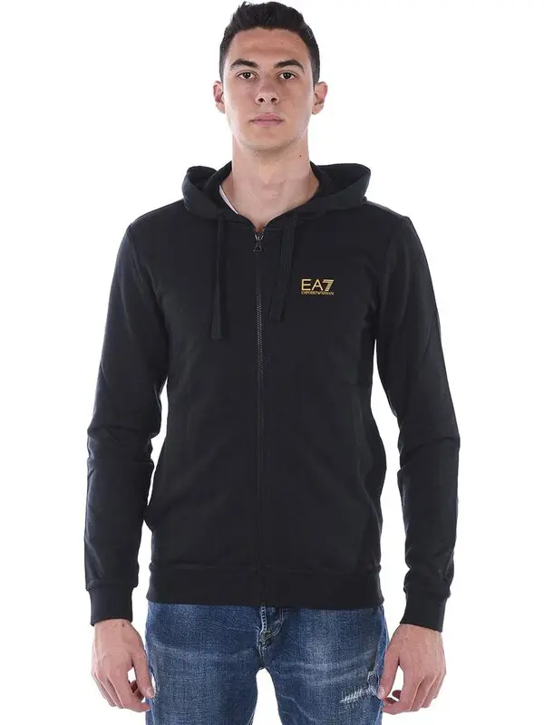 Emporio Armani Full Zip Hoodie - Black