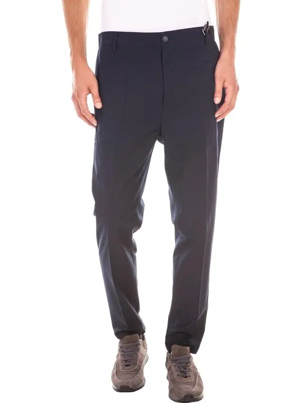DANIELE ALESSANDRINI Giotto Chain Trousers - Blue
