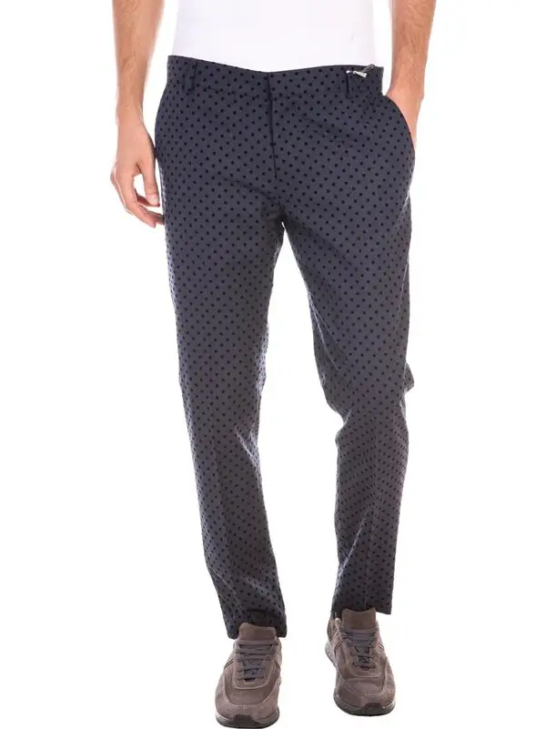 DANIELE ALESSANDRINI Slim Fit Trousers - Blue