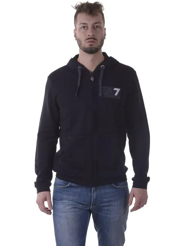 Emporio Armani Cotton Blend Hoodie - Black
