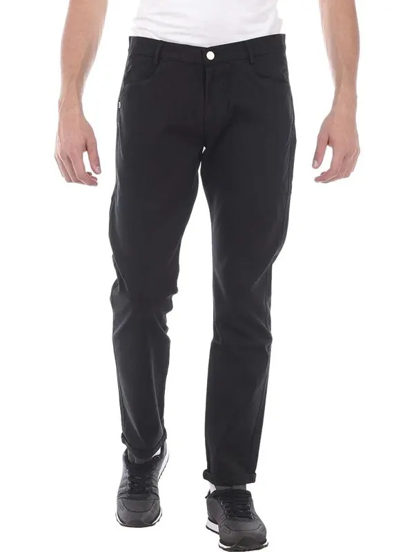 DANIELE ALESSANDRINI Straight Leg Trouser - Black