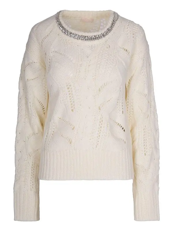 Liu Jo Pullover Sweater - Bianco Lana
