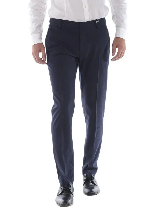 DANIELE ALESSANDRINI Slim Fit Trousers - Blue